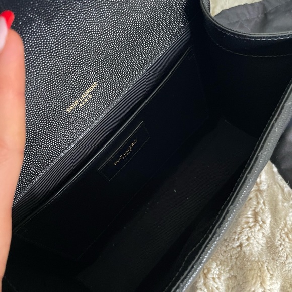 Saint Laurent | Bags | Ysl Envelope Medium Chain Bag Black And Gold ...